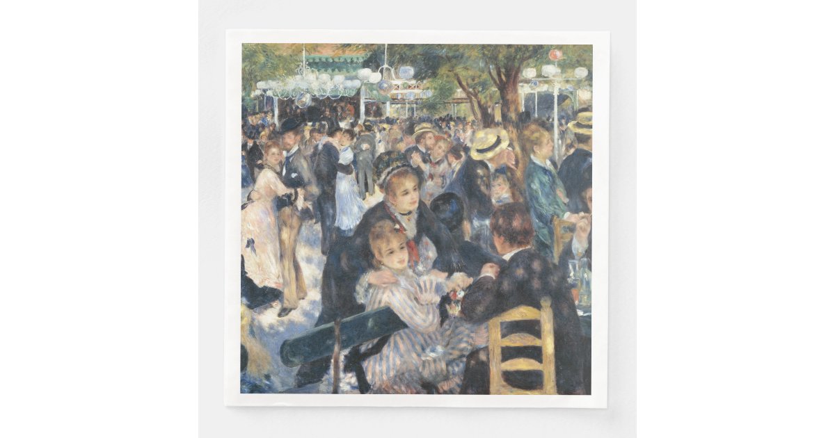 Renoir Moulin Dance Galette Party Paper Dinner Napkins | Zazzle