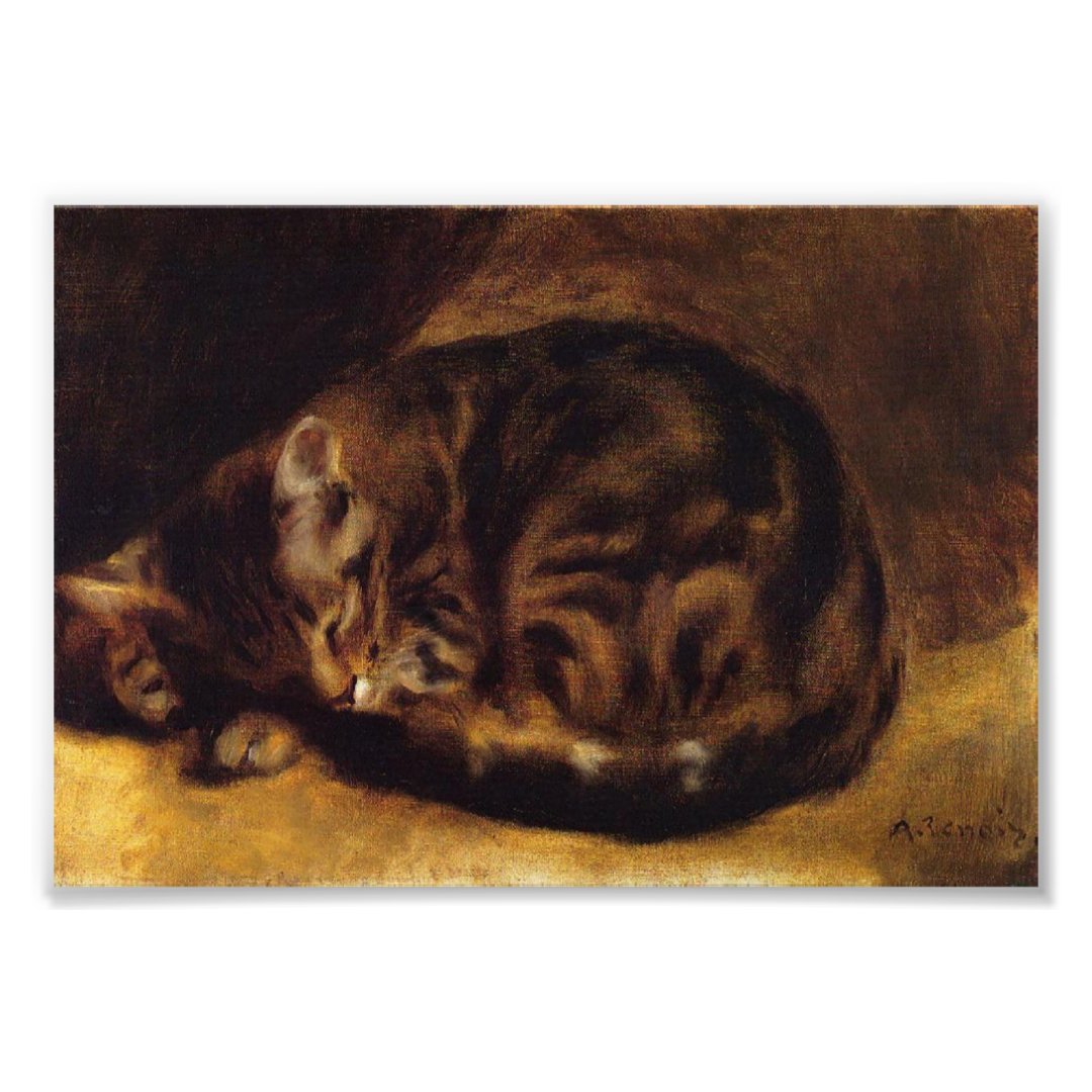 Renoir Sleeping Cat Print | Zazzle