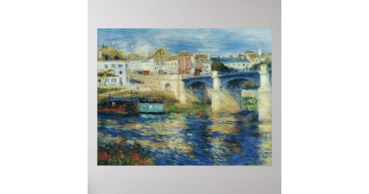 Renoir - The Chatou Bridge 1875 Poster | Zazzle