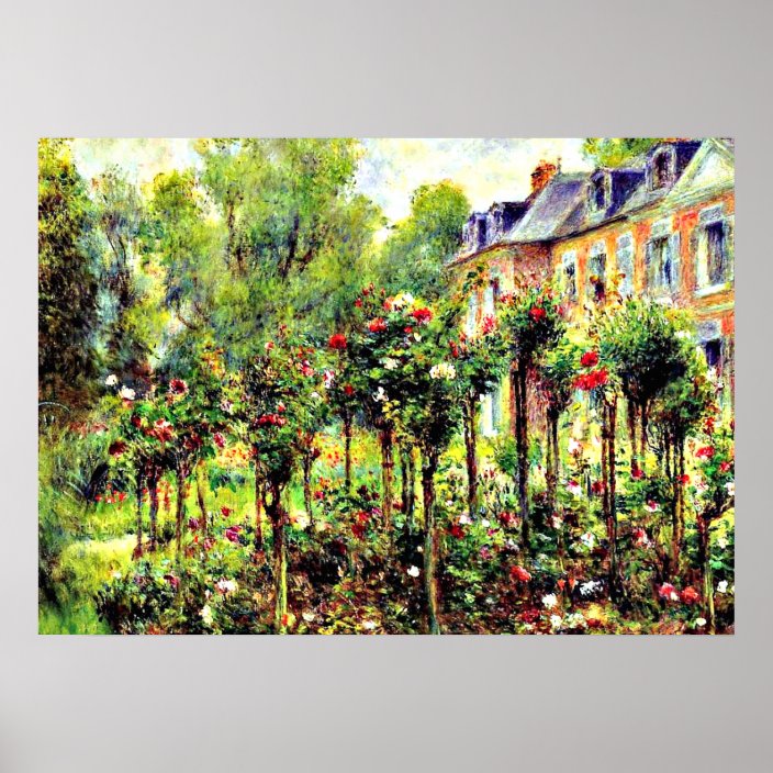 Renoir - The Rose Garden at Wargemont Poster | Zazzle.com