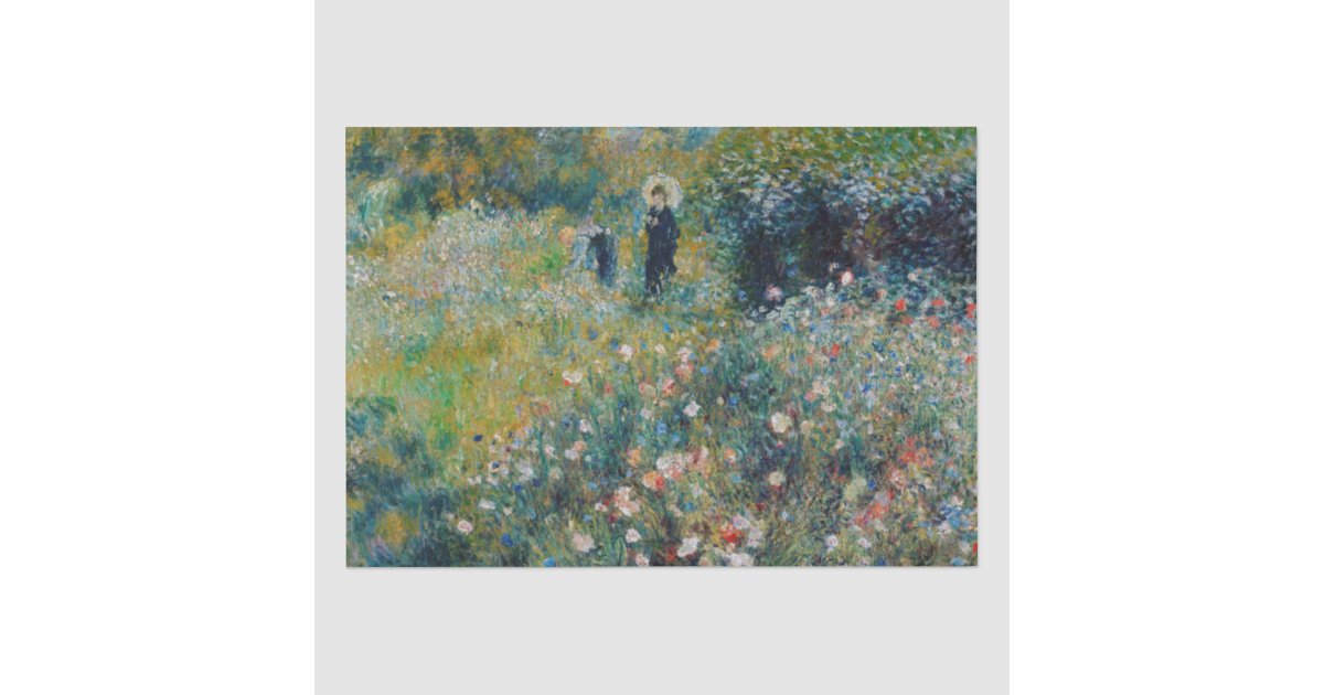 Renoir - Woman with a Parasol in a Garden Tissue Paper | Zazzle