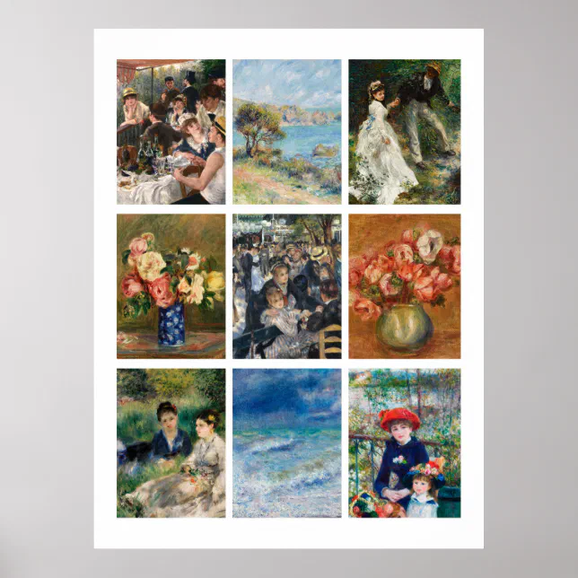 Renoir's Paintings Poster | Zazzle