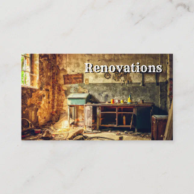 Renovations Home Improvements Business Card | Zazzle