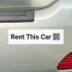 Rent This Car Add App Name Black and White QR Code Bumper Sticker | Zazzle