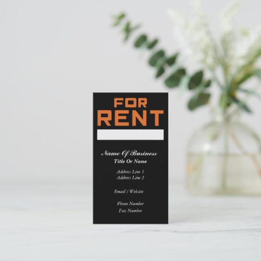Rental Business Card | Zazzle