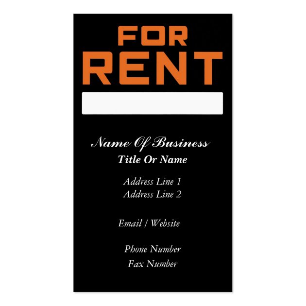 Rental Business Card