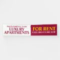 Rental business rent signage banner red yellow | Zazzle