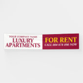 Rental business rent signage banner red yellow | Zazzle