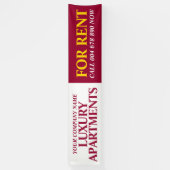 Rental business rent signage banner red yellow | Zazzle