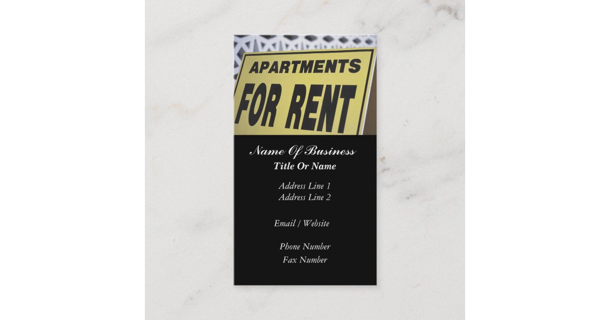 Rental Property Business Card | Zazzle