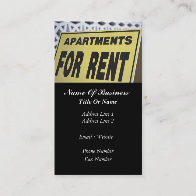 Rental Property Business Card | Zazzle