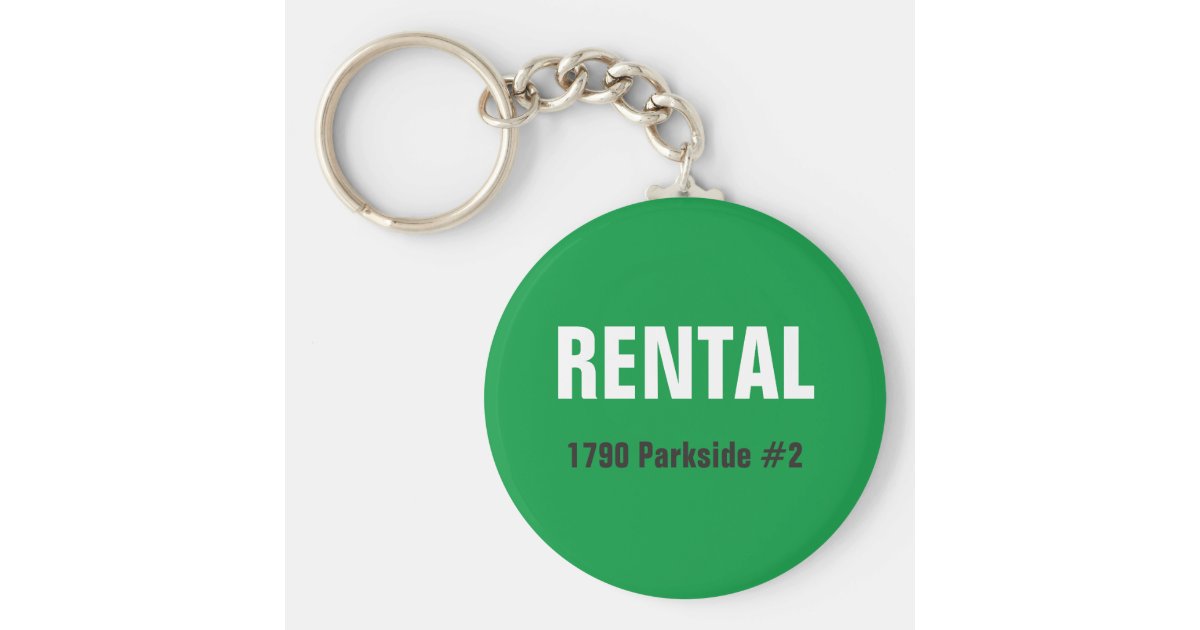 Rental unit real estate keychain | Zazzle