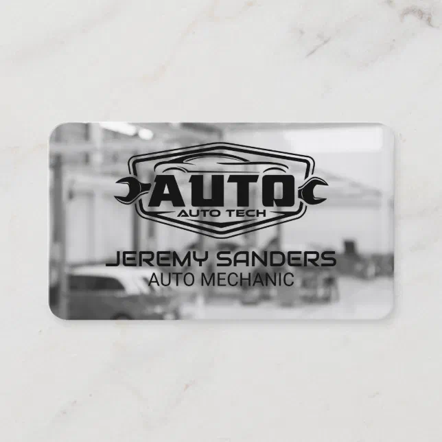 Repair Bay | Auto Mechanic Fix Logo Business Card | Zazzle