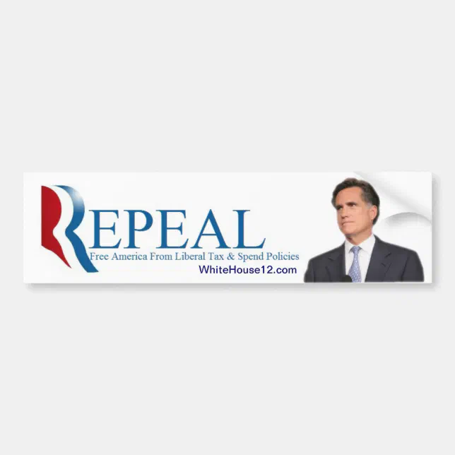 Repeal: The 2012 Republican Campaign Slogan Bumper Sticker | Zazzle