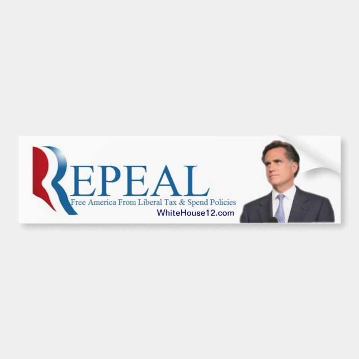 Repeal: The 2012 Republican Campaign Slogan Bumper Sticker | Zazzle.com