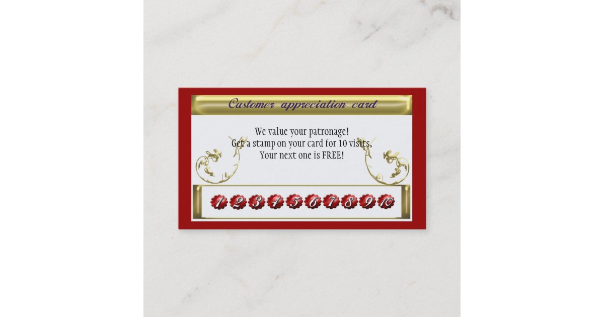 repeat business reward loyalty card | Zazzle