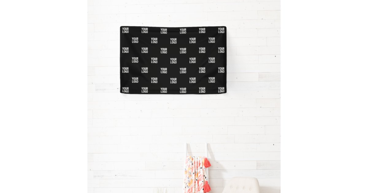 Repeating Image, Design or Company Business Logo Banner | Zazzle