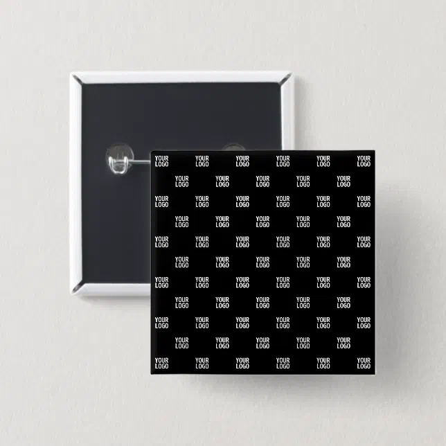 Repeating Image, Design or Company Business Logo Button | Zazzle
