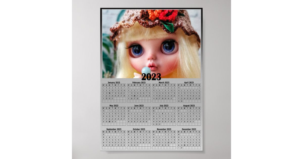Replace the photo with your calendar poster | Zazzle