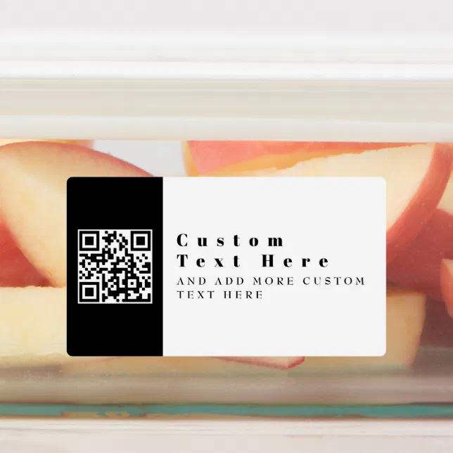 Replace w/Your Own QR code | Modern Waterproof Labels | Zazzle