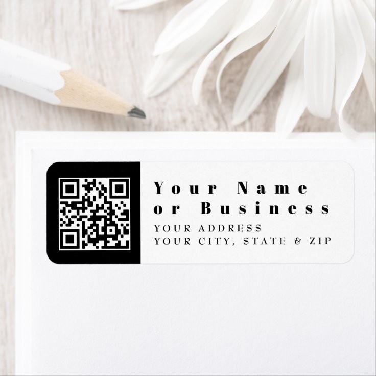 Replace With Your Own QR code | Modern Label | Zazzle
