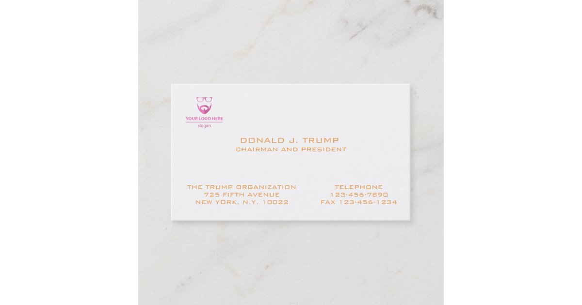 Replica classic business card of donald trump | Zazzle