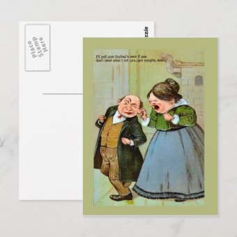 Replica Vintage postcard, Humour, Couple 1 Postcard | Zazzle