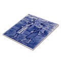 Repro 1885 Wedgwood Blue Calendar Months July Ceramic Tile | Zazzle