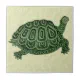 Repro De Morgan Green Tortoise Turtle Ceramic Tile | Zazzle