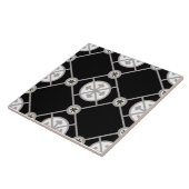 Repro Gothic Geometric Patterned Black White Gray Ceramic Tile | Zazzle