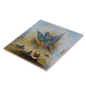 Repro Victorian Handpainted Bird Tile Design | Zazzle