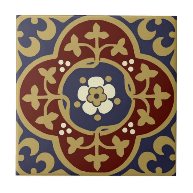 Reproduction Ecclesiastic Encaustic Gothic Tile | Zazzle