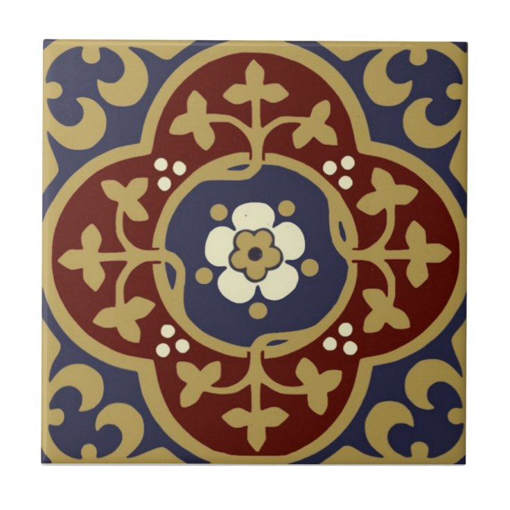 Reproduction Ecclesiastic Encaustic Gothic Tile | Zazzle