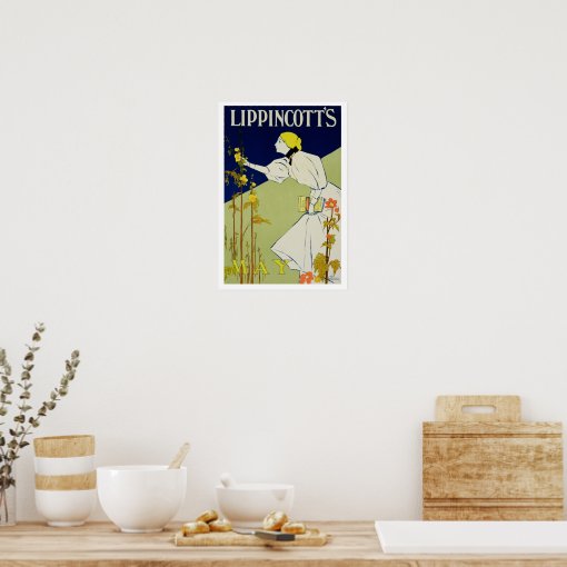 Reproduction of a poster advertising 'Lippincott's | Zazzle