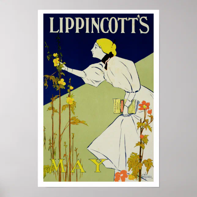 Reproduction of a poster advertising 'Lippincott's | Zazzle
