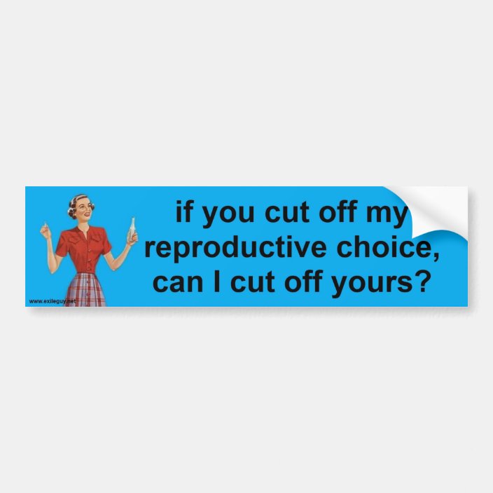 reproductive choice bumper sticker | Zazzle