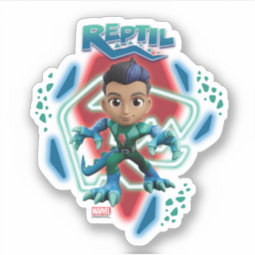Reptil Glowing Character Art Sticker | Zazzle