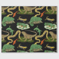 Reptile, Lizards & Amphibians Pattern Wrapping Paper | Zazzle