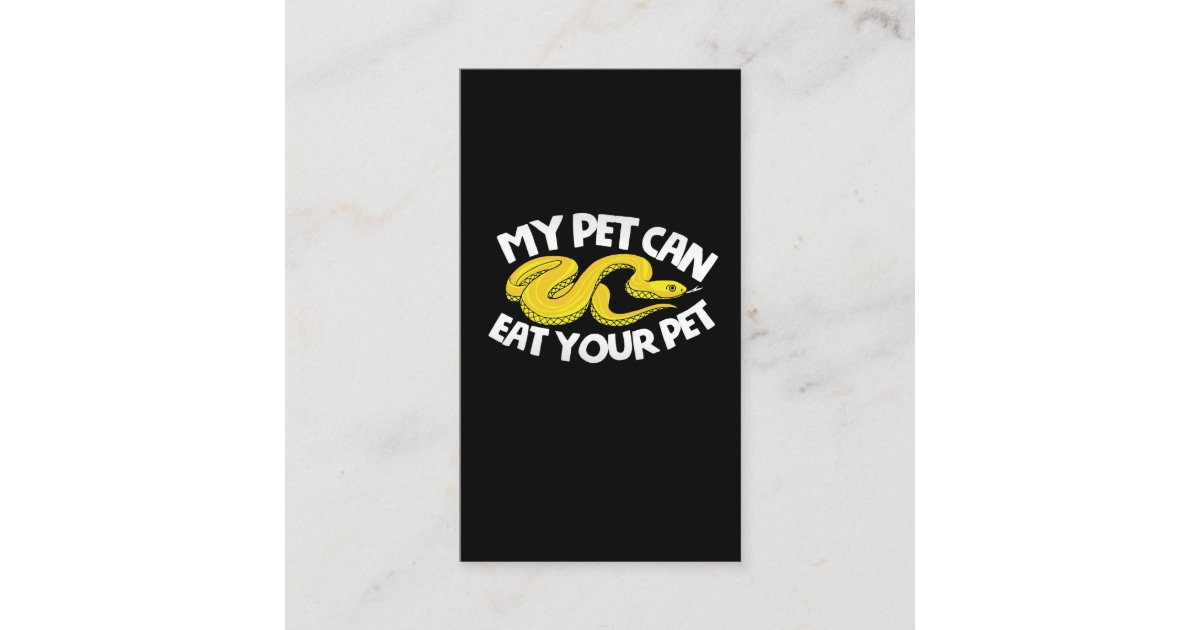 Reptile Lover Ball Python Yellow Rat Corn Snake Business Card | Zazzle