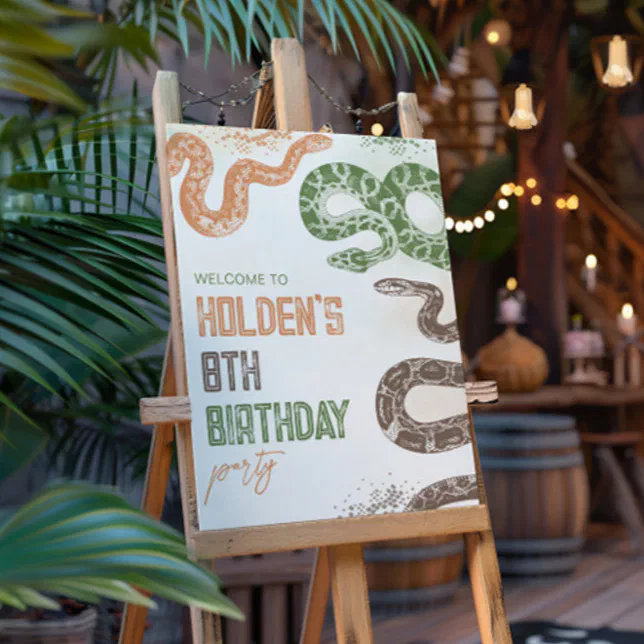 Reptile Party Welcome Sign | Zazzle