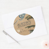 Reptile Show Birthday Party Thank You Classic Round Sticker | Zazzle