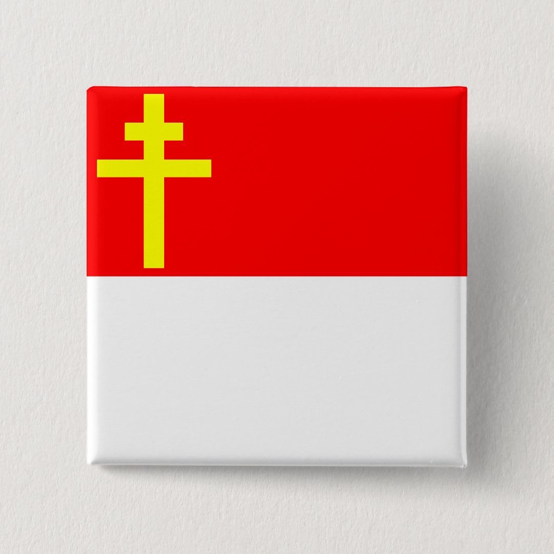 Republic Of Alsace Lorraine, France flag Button | Zazzle
