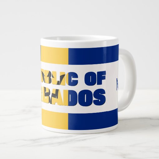 REPUBLIC OF BARBADOS Monogram Giant Coffee Mug | Zazzle