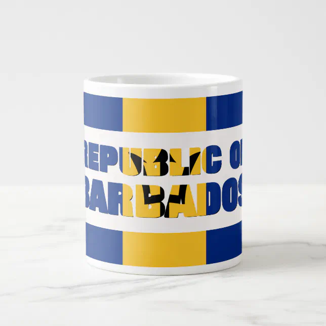 REPUBLIC OF BARBADOS Monogram Giant Coffee Mug | Zazzle