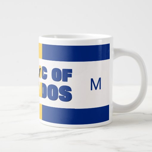 REPUBLIC OF BARBADOS Monogram Giant Coffee Mug | Zazzle