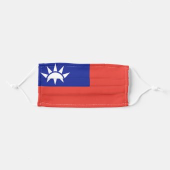 Republic of China (TAIWAN) flag Adult Cloth Face Mask | Zazzle