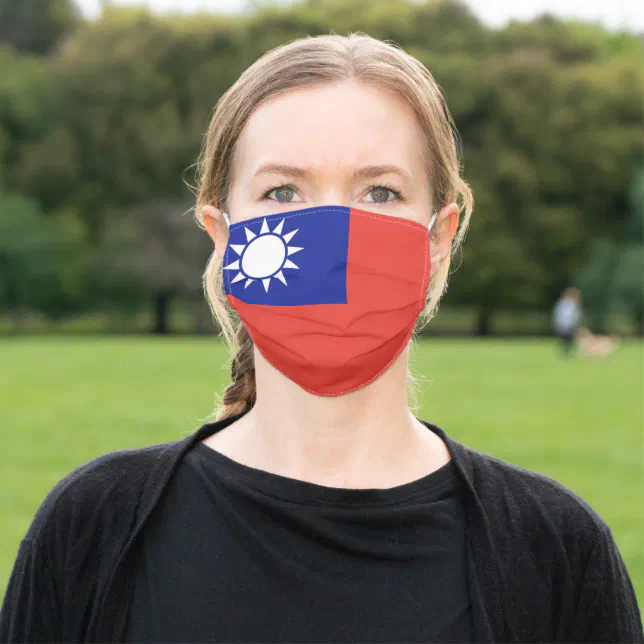 Republic of China (TAIWAN) flag Adult Cloth Face Mask | Zazzle