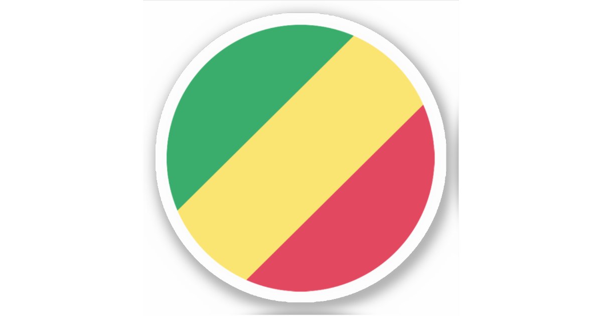 Republic of Congo Flag Round Sticker | Zazzle