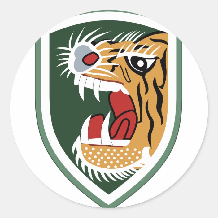REPUBLIC OF KOREA TIGER DIVISION MILITARY PATCH CLASSIC ROUND STICKER ...