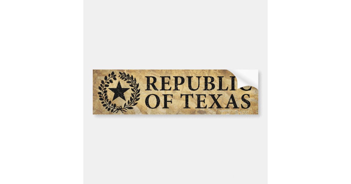Republic of Texas Seal Bumper Sticker | Zazzle